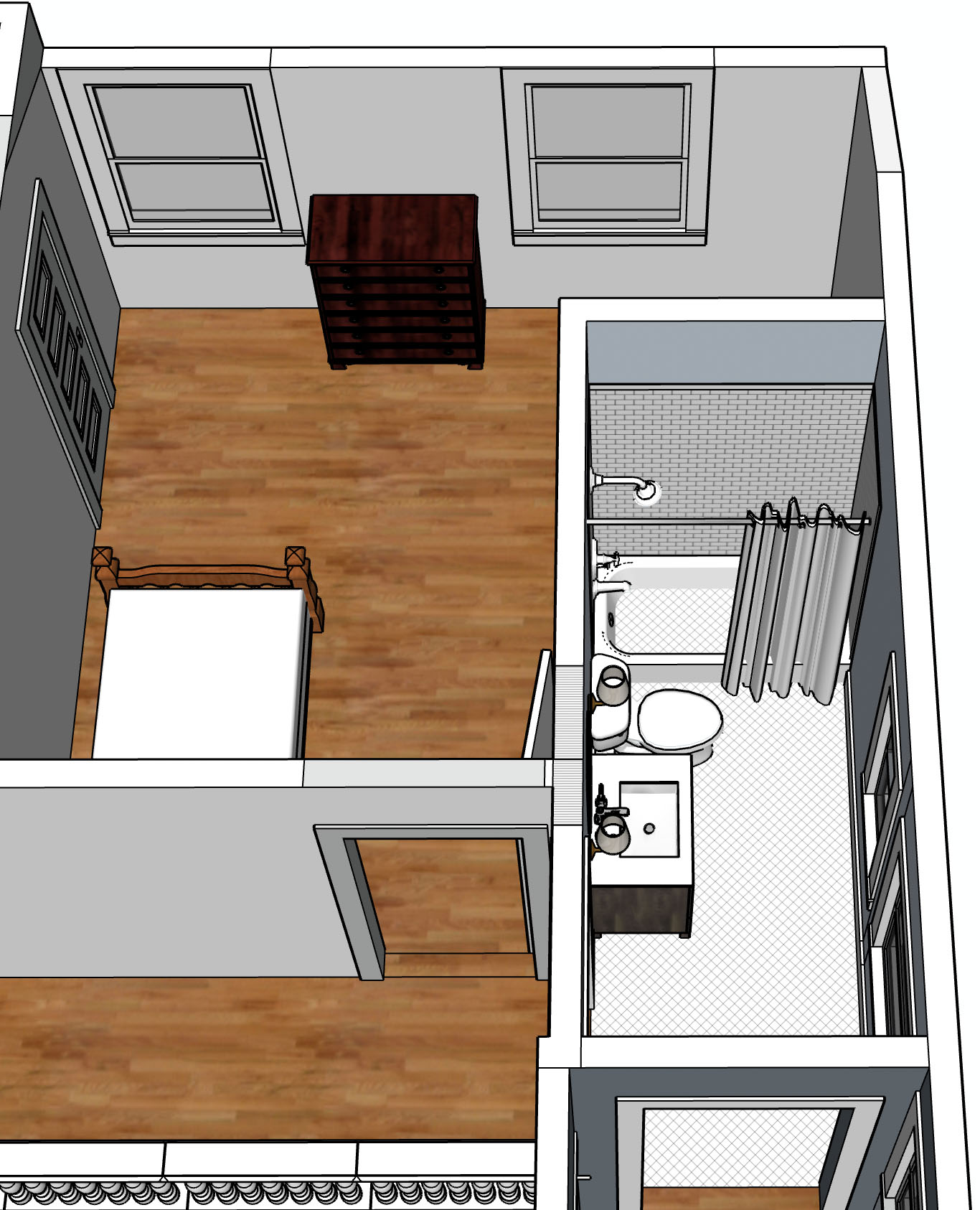 Reworking the Upstairs to Make Room for a New Hall Bathroom